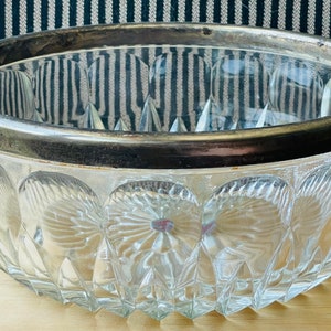 Vintage Glass Bowls: Leonard Silver Rim Crystal, Indiana Pretzel ...