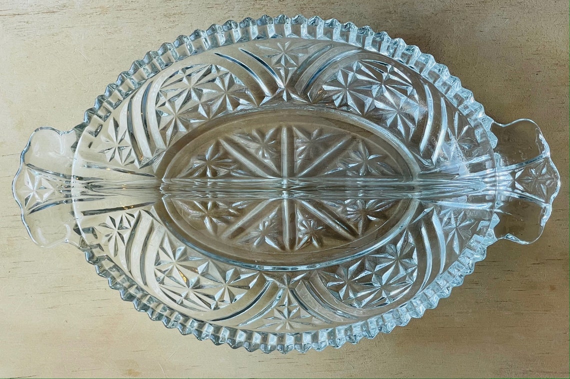 Vintage Early American Pattern Glass 10 Oval CLEAR - Etsy