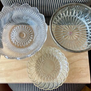 Vintage Glass Bowls: Leonard Silver Rim Crystal, Indiana Pretzel ...
