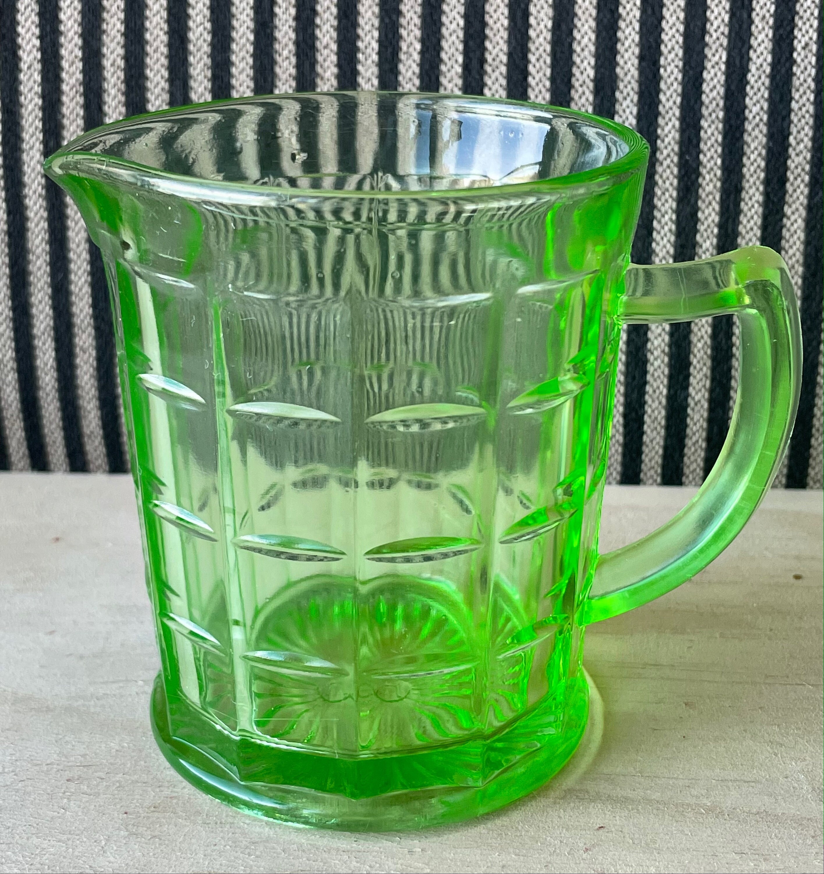 Vintage Depression Glass Pitchers: Hazel Atlas Colonial Block - Etsy Vintage Depression Glass Pitchers: Hazel Atlas Colonial Block - Etsy