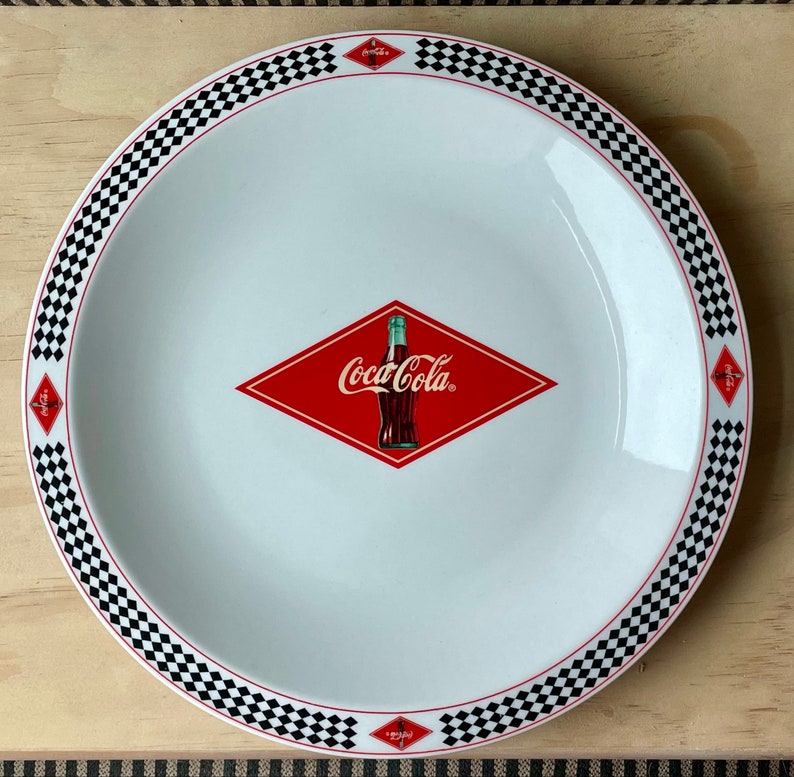Vintage Coca Cola Dinnerware: Checkered Diner & Good Ol' Days Plates - Etsy