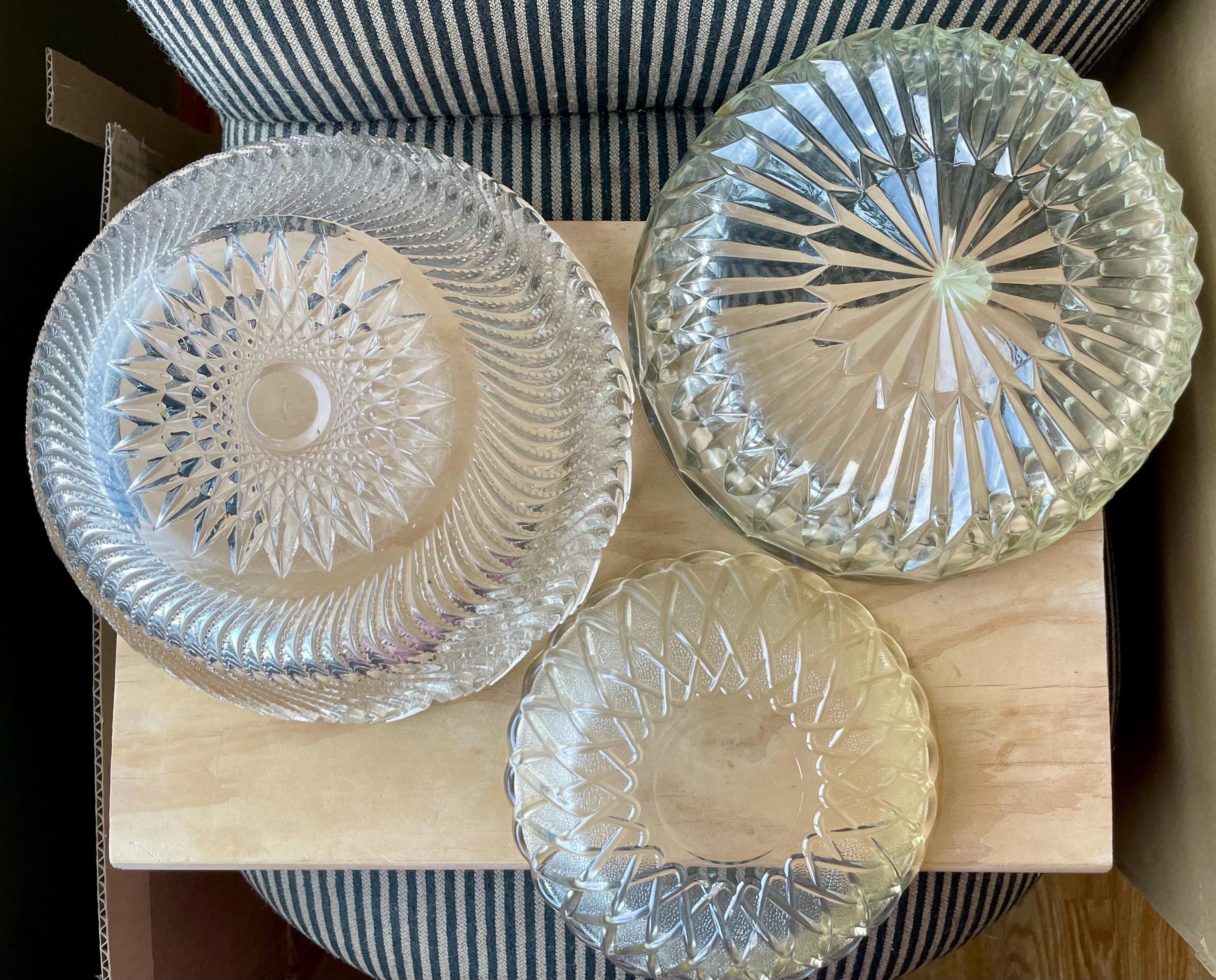 Vintage Glass Bowls: Leonard Silver Rim Crystal, Indiana Pretzel ...