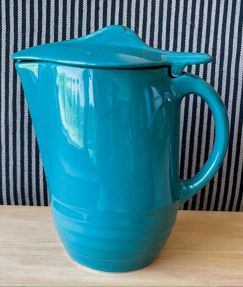 Oxford Ware Covered Refrigerator Pitchers - Ceramic Pottery Water ...