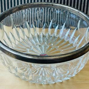 Vintage Glass Bowls: Leonard Silver Rim Crystal, Indiana Pretzel ...