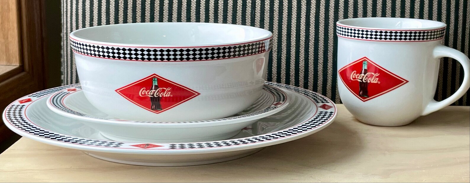 Vintage Coca Cola Dinnerware: Checkered Diner & Good Ol' Days Plates - Etsy