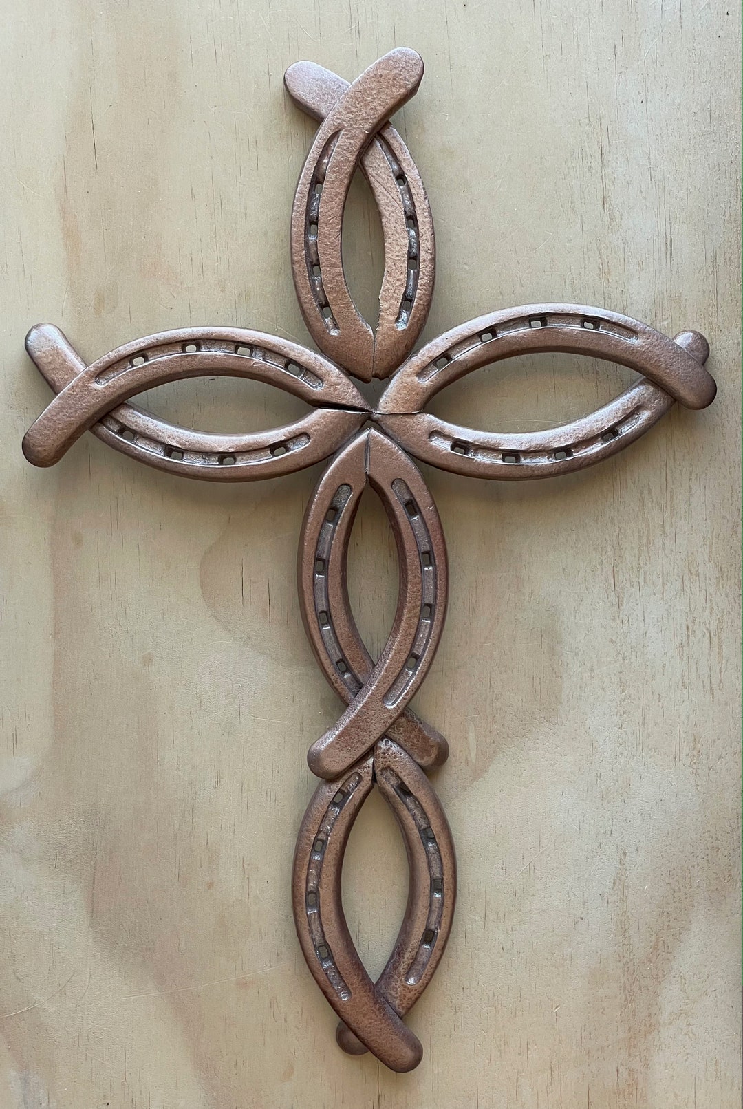 Ichthys Horseshoe Cross - Etsy
