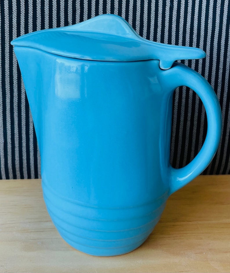 Oxford Ware Covered Refrigerator Pitchers - Ceramic Pottery Water ...
