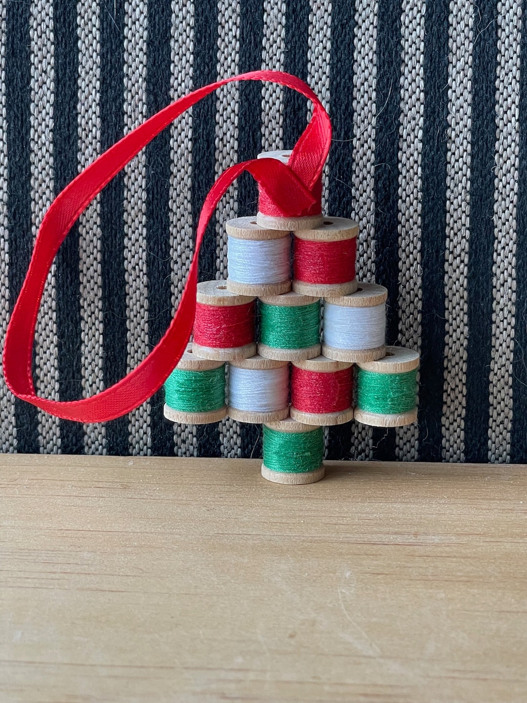 Vintage 1970 Spools of Thread Christmas Tree Ornament Christmas Décor ...