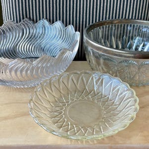 Vintage Glass Bowls: Leonard Silver Rim Crystal, Indiana Pretzel ...