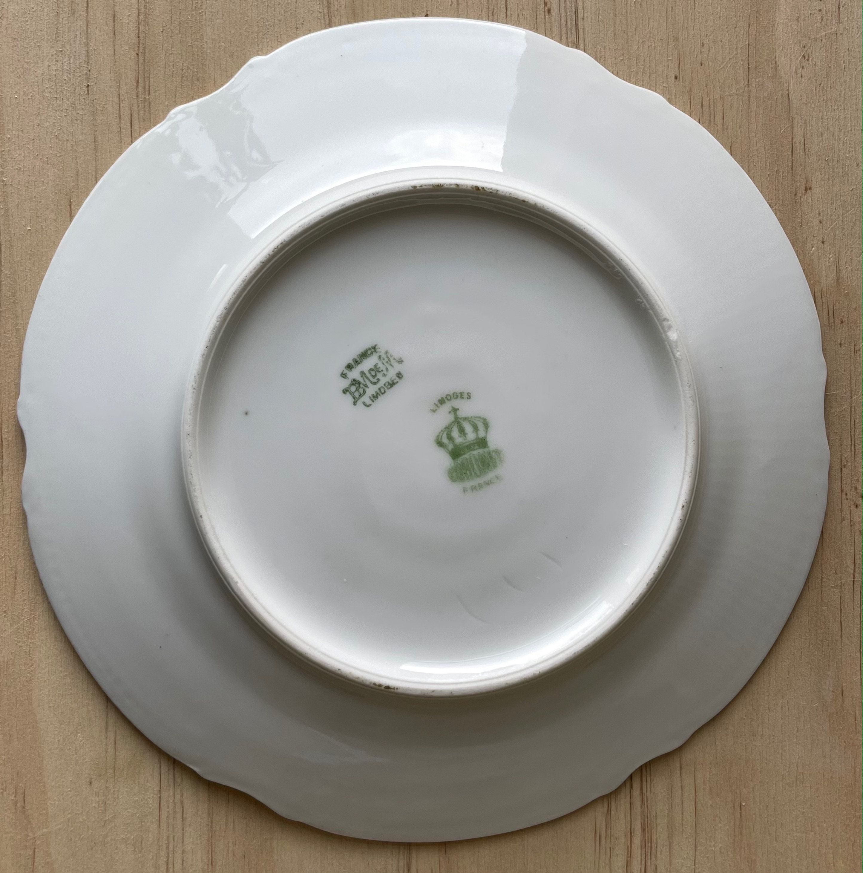 Antique BM De M Limoges, France CORONET, Salad Plates, Pink Floral ...