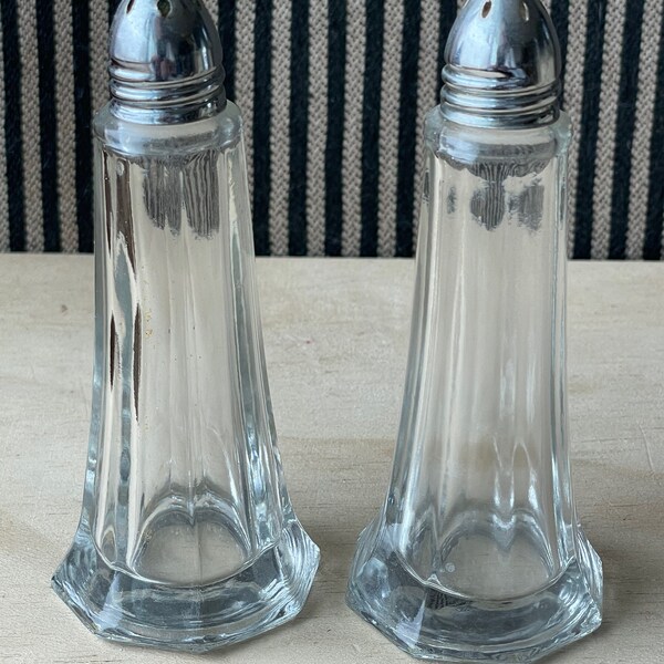 Depression Glass Salt and Pepper Shakers - Etsy