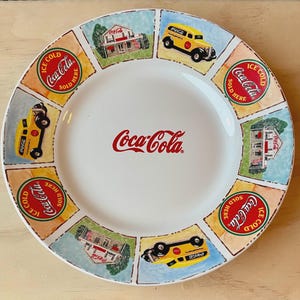 Vintage Coca Cola Dinnerware: Checkered Diner & Good Ol' Days Plates - Etsy