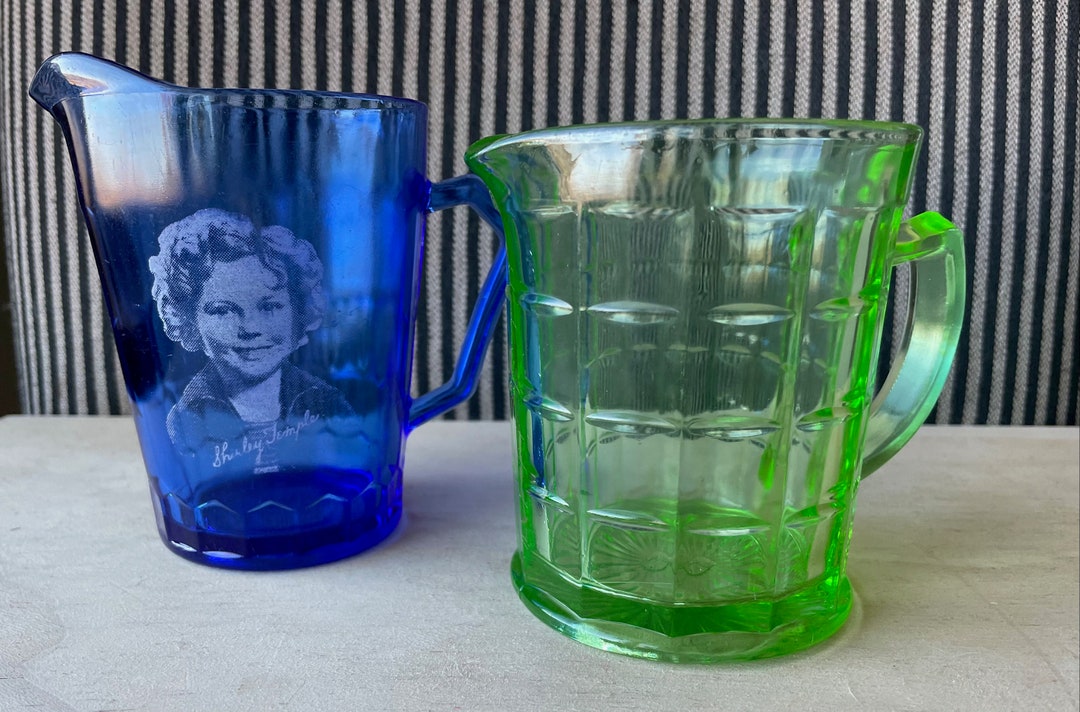 Vintage Depression Glass Pitchers: Hazel Atlas Colonial Block - Etsy Vintage Depression Glass Pitchers: Hazel Atlas Colonial Block - Etsy