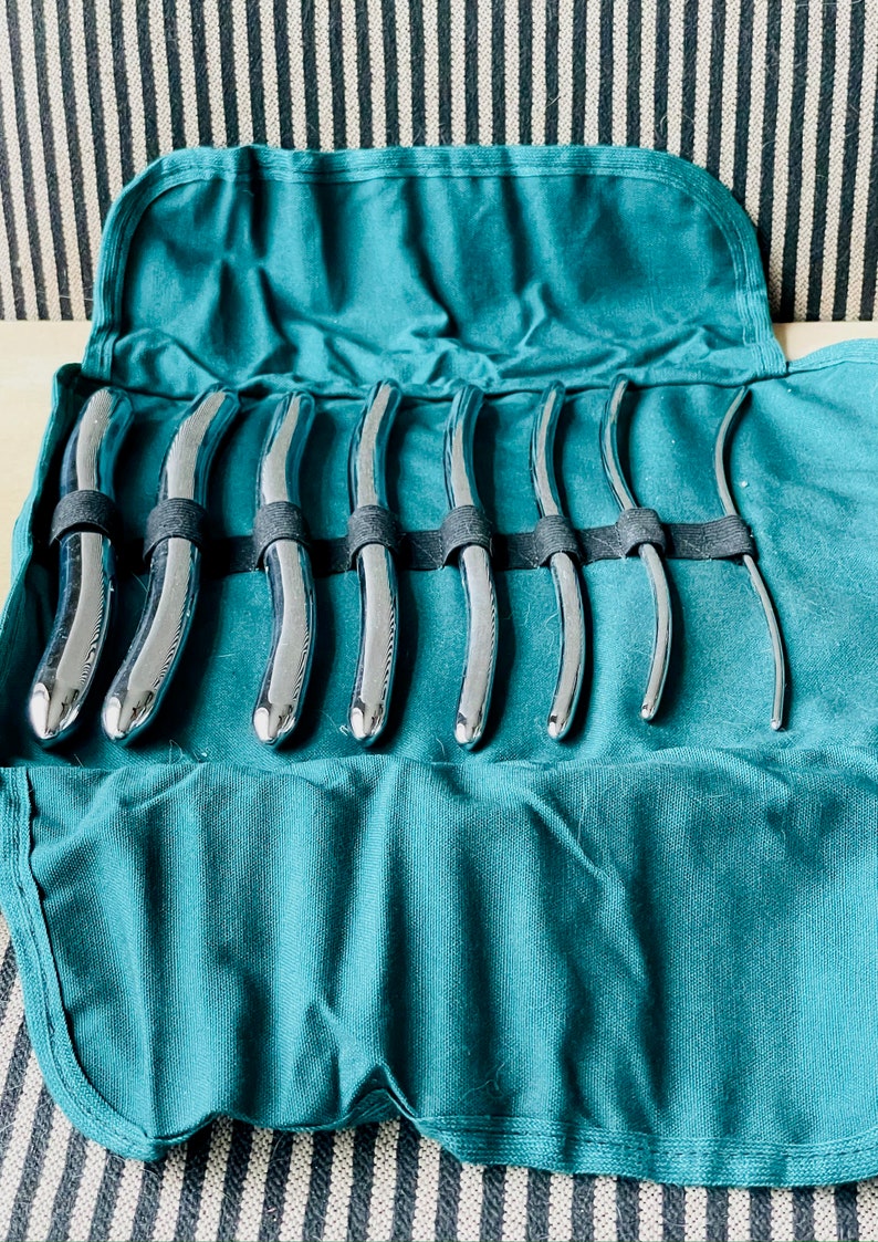 Cervical Hegar Uterine Dilators in Cloth Carrier Vintage Surgical ...