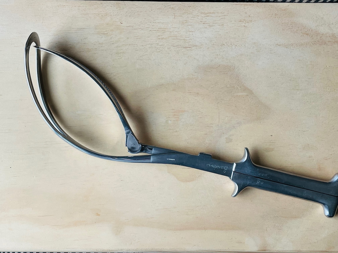 German Stainless Hawks Dennen barton's Obstetrical Forceps Vintage ...