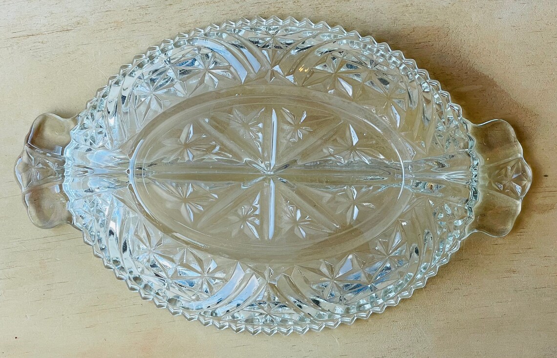 Vintage Early American Pattern Glass 10 Oval CLEAR - Etsy