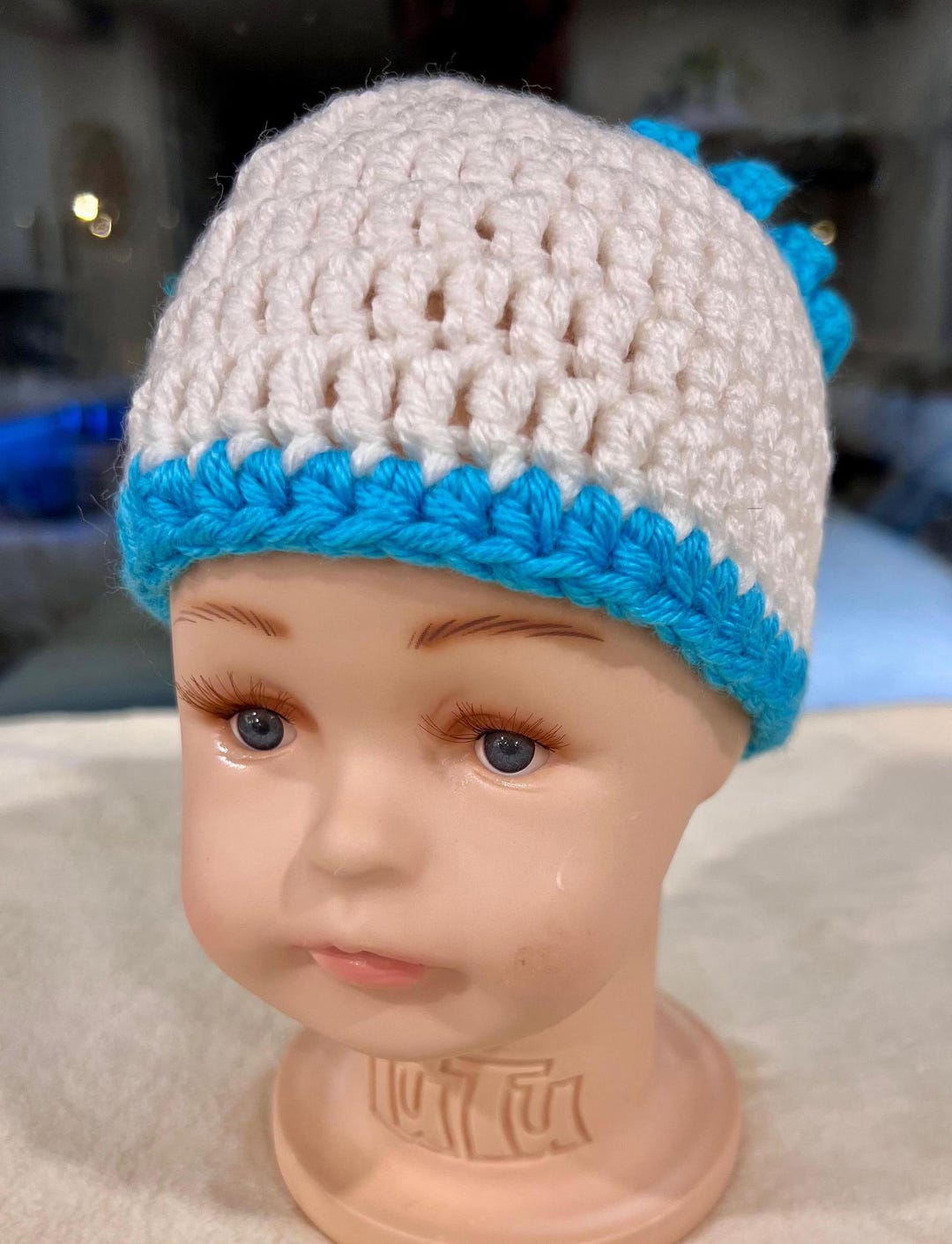 Crochet Baby Toque With Cute Ruffles, Handmade Baby Hat, Small Hat ...