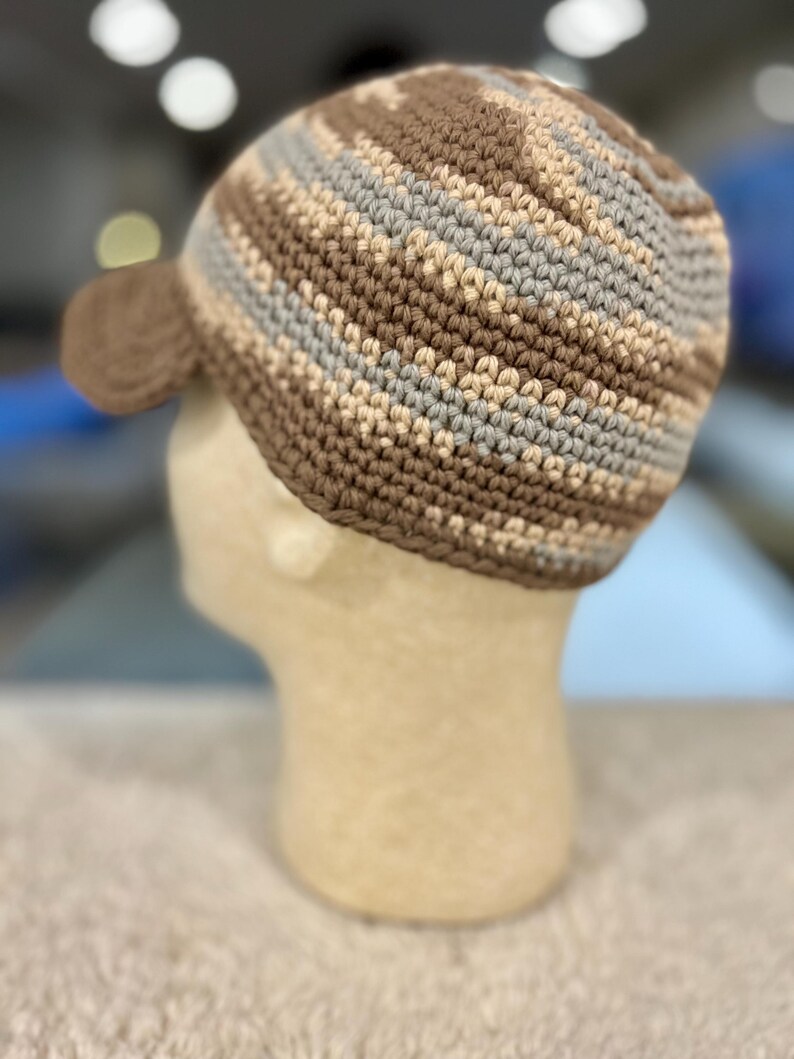 Men’s Crochet Baseball Cap, Adult and Teens Summer Cap, Crochet Hat ...