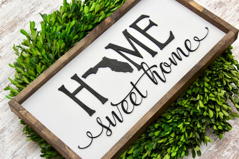 Florida Florida Sign Florida Decor Florida Home Sweet - Etsy