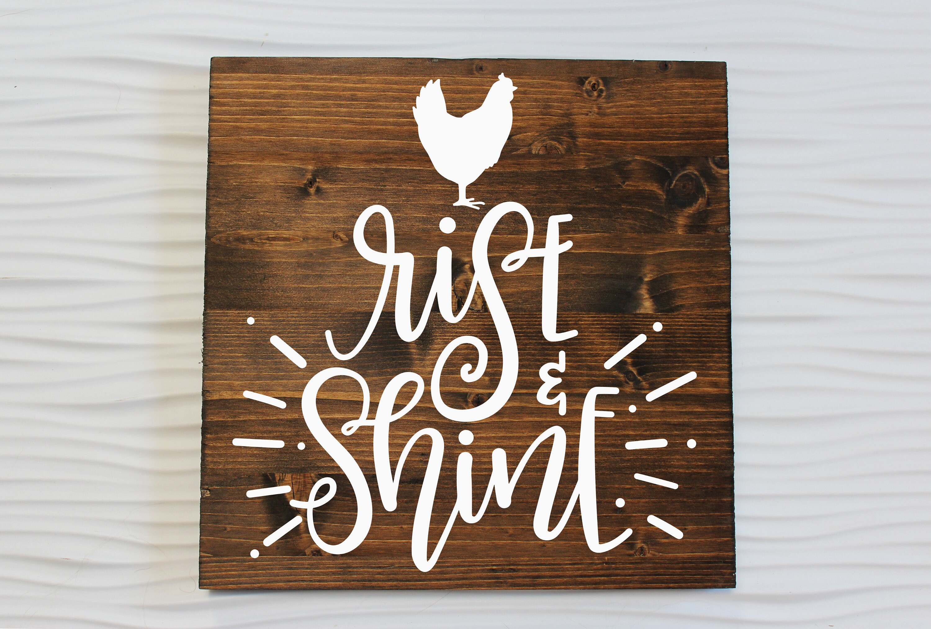 Rise and Shine Rise and Shine Sign Chicken Rooster - Etsy