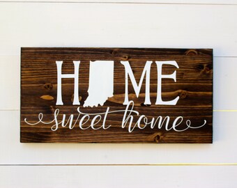 Indiana Home Sign - Etsy