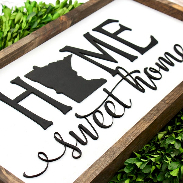 Minnesota Home Sign - Etsy