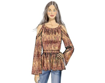 Sewing Pattern for Misses' Cold-shoulder Top Tunic | Etsy