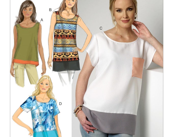 Sewing Pattern for Womens' TUNIC TOPS, Vogue Pattern V9348, Easy Sew ...