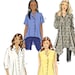 Sewing Pattern for Womens Button Down Tunic Shirts, Butterick Pattern ...