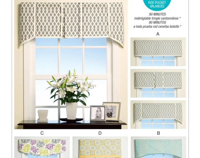 Sewing Pattern for Window Valances in Four Styles, Mccall's Pattern ...