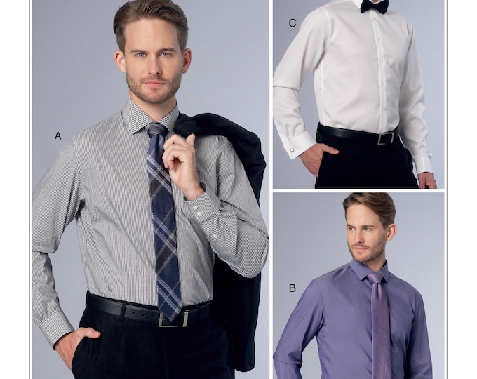 Sewing Pattern for Men's Collection of Button Down Shirts, Vogue ...