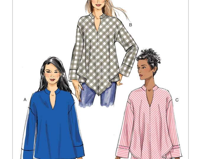 Easy Sewing Pattern for Women's Tunic, Tank Top, Pullover Tops, Button ...