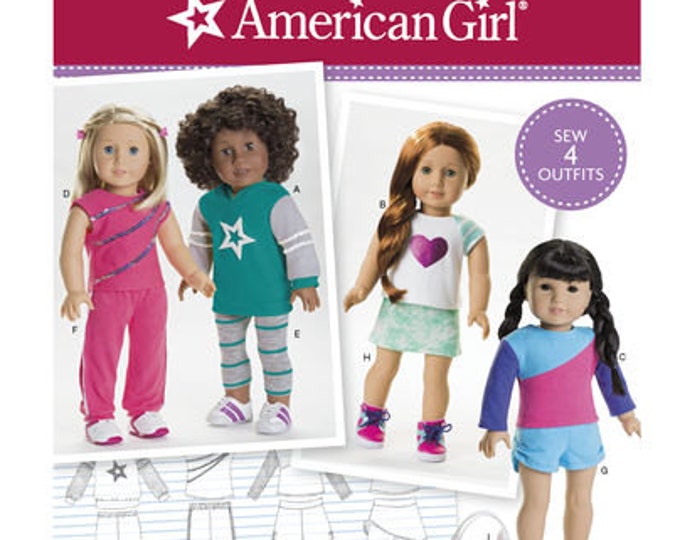 Sewing Pattern for American Girl or 18" Doll Wardrobe , Simplicity ...