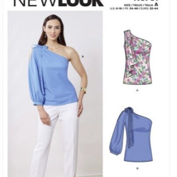 One Shoulder Dress Pattern - Etsy