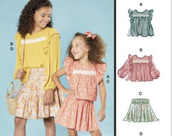 Sewing Pattern for Children's Girls' Tucked Tops - Etsy