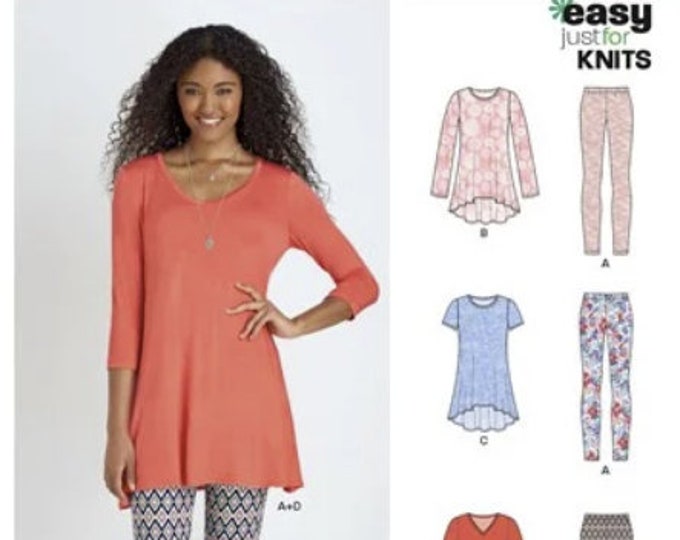Sewing Pattern for Womens Knit Tunics & Leggings Sizes 6-24, New Look ...