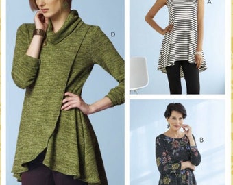 Sewing Pattern for Womens Plus Size Tunic Tops, Burda Style Pattern ...