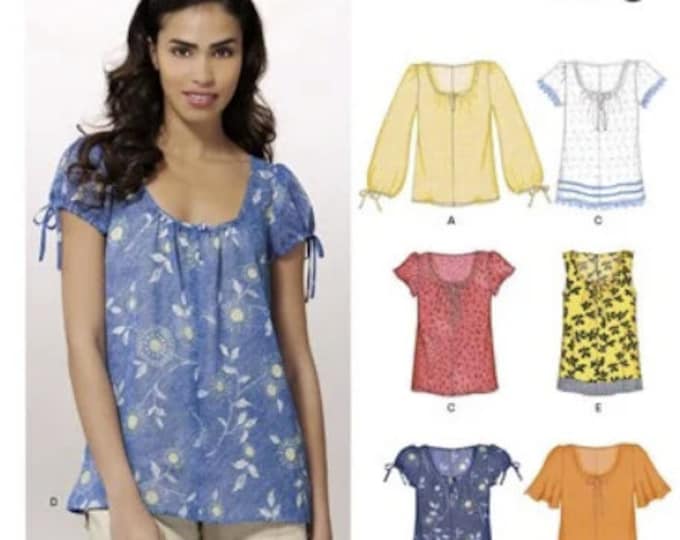 Sewing Pattern for Womens Tops in Misses Sizes, Spring, Summer & Fall ...