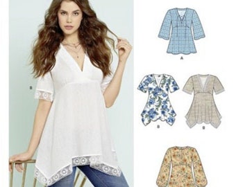 Sewing Pattern for Womens Tops in Misses Sizes, Womens Tunic Tops, New ...