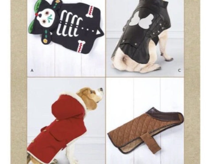 Sewing Pattern Pet Dog Clothes, Kwik Sew K4303, Dog Coats, DIY Dog ...