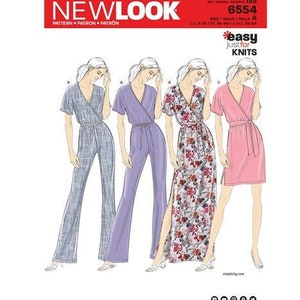 Sewing Pattern for Womens Jumpsuit and Dress, New Look 6554, New ...