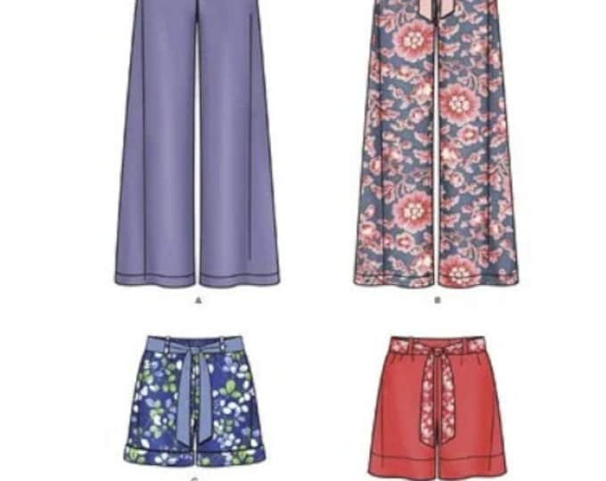 Sewing Pattern Womens Pull-on Pants or Shorts and Tie Belt | Etsy