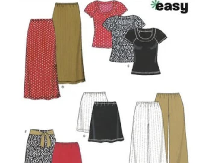 Sewing Pattern for Womens Separates in Misses Sizes, Womens Knit Top ...