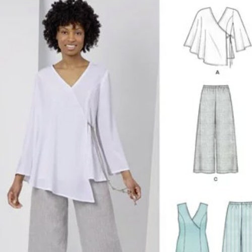 Sewing Pattern for Womens Tops and Pull on Pants New Look - Etsy