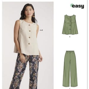 Sewing Pattern for Womens Top & Pants, New Look Pattern N6781, New ...
