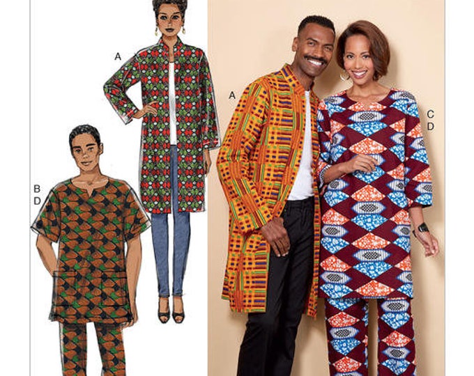 Sewing Pattern for Womens' & Men's Coat, Tunic and Pants, Butterick ...