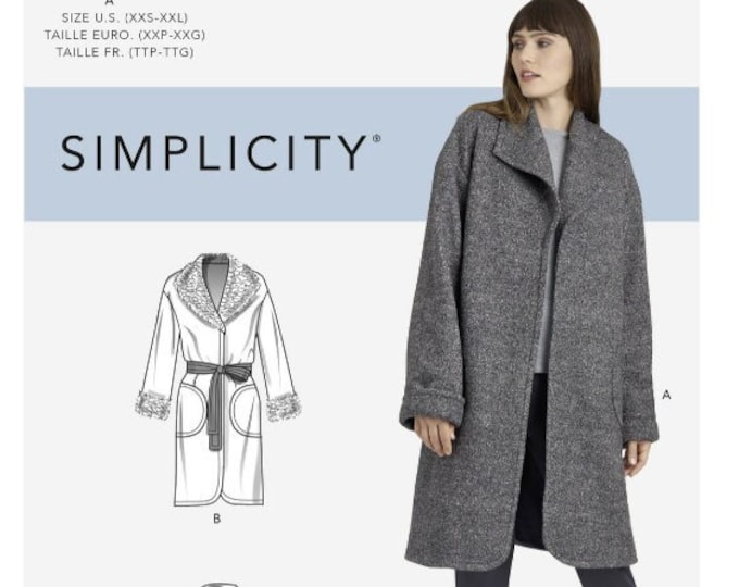 Sewing Pattern for Womens Jacket & Coats - Unlined Coat or Jacket ...