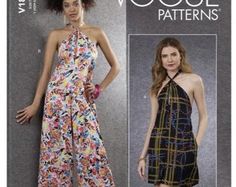 Sewing Pattern for Misses DEEP-V DRESSES, Vogue Pattern V9053, Womens ...