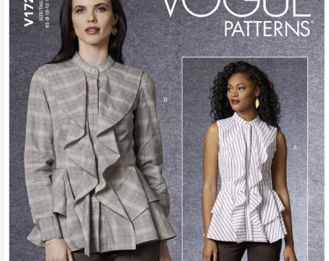 Sewing Pattern for Womens TOPS, Vogue Pattern V1728, Womens Vogue ...