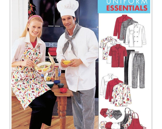 Sewing Pattern for Mens & Womens Restaurant Uniform,mccall's Pattern ...